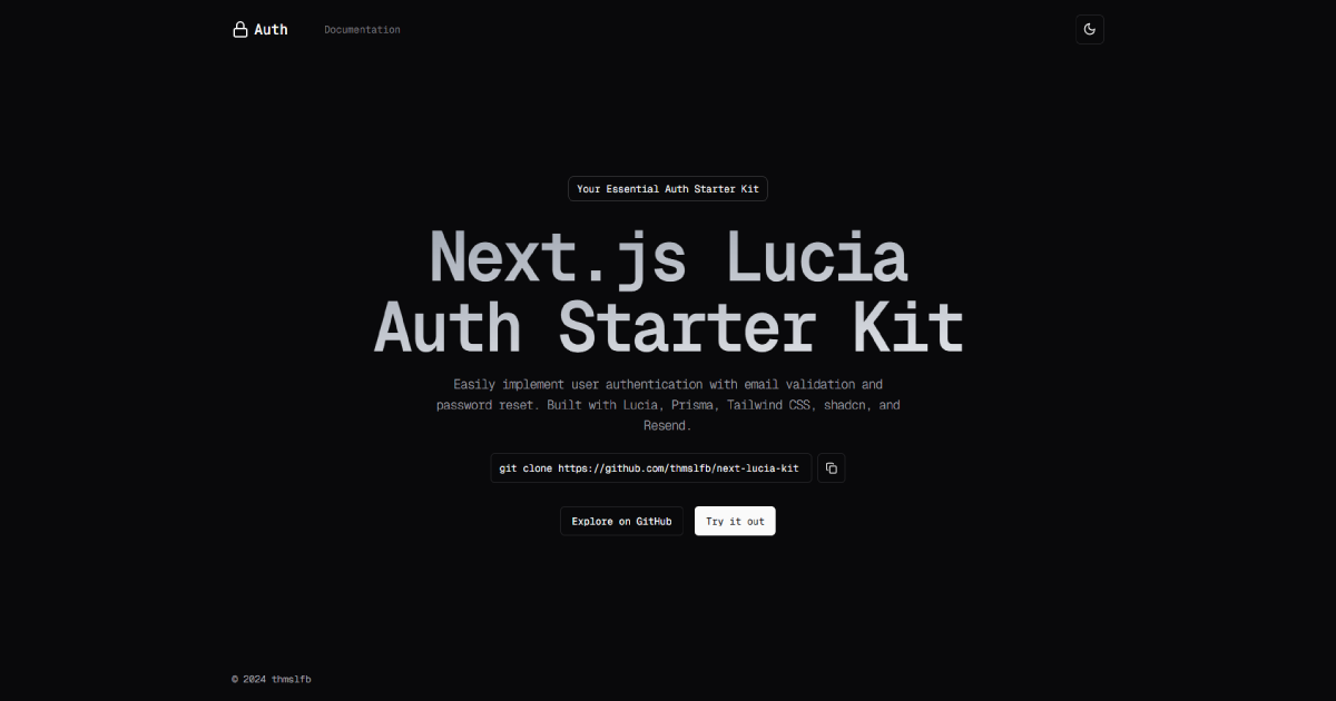 Auth Starter Kit - Thomas Lefebvre